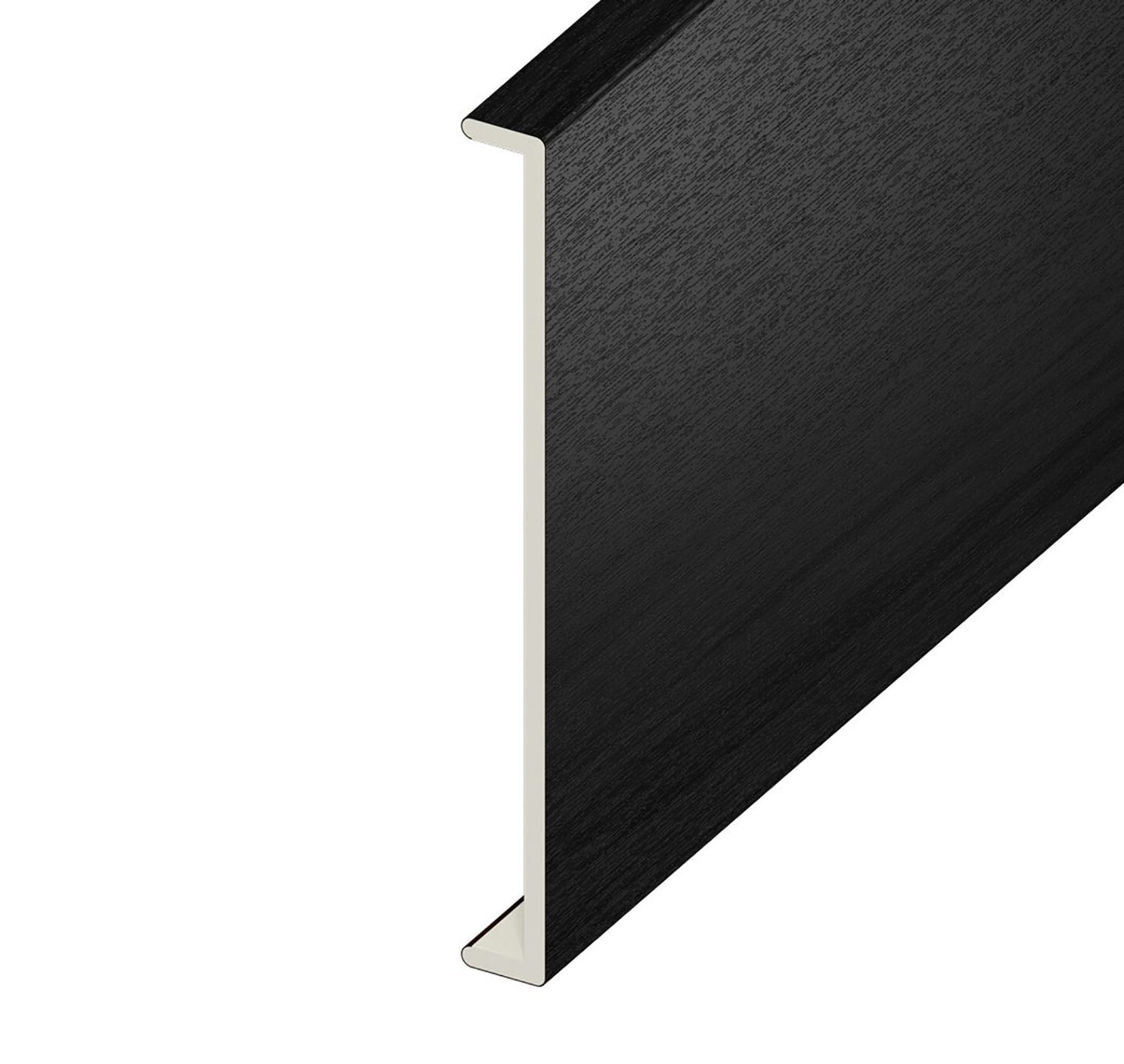 Black Ash Woodgrain Double Capping Board (5m length) — Trade Superstore ...