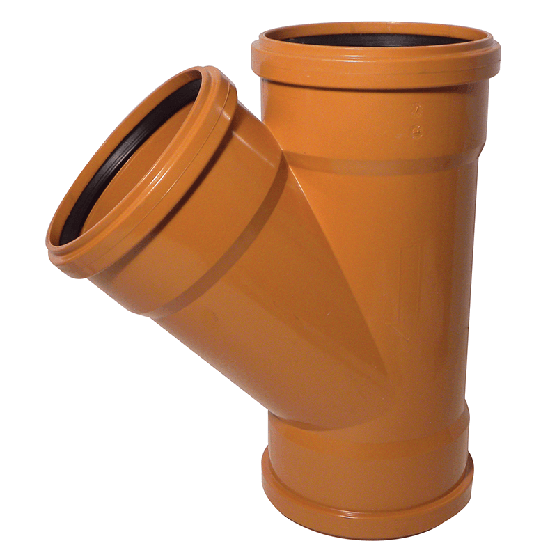 Double Socket Underground Branch 160mm 45° — Trade Superstore Online