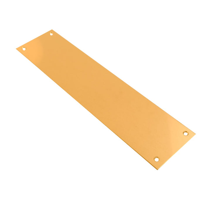 Finger Plate Sqaure Corners Brass — Trade Superstore Online