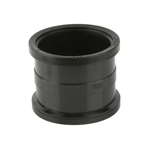 Black Double Socket Underground Coupling 110mm — Trade Superstore Online