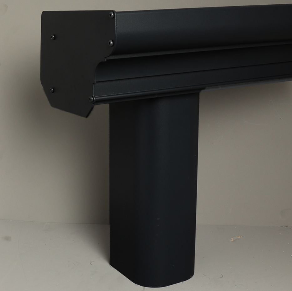 Bosco Veranda - Jet Black - Classic Gutter - Rounded without Base Plat ...