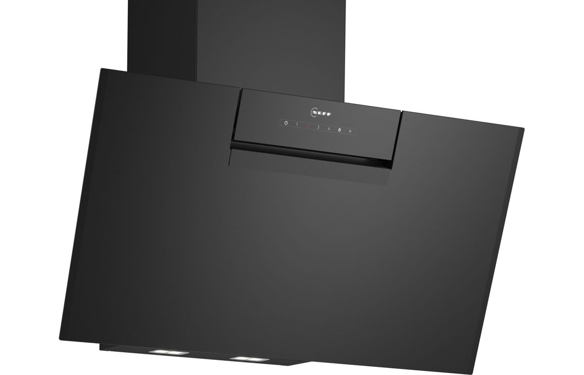 Neff N50 D85IFN1S0B 80cm Angled Chimney Hood - Black Glass — Trade ...