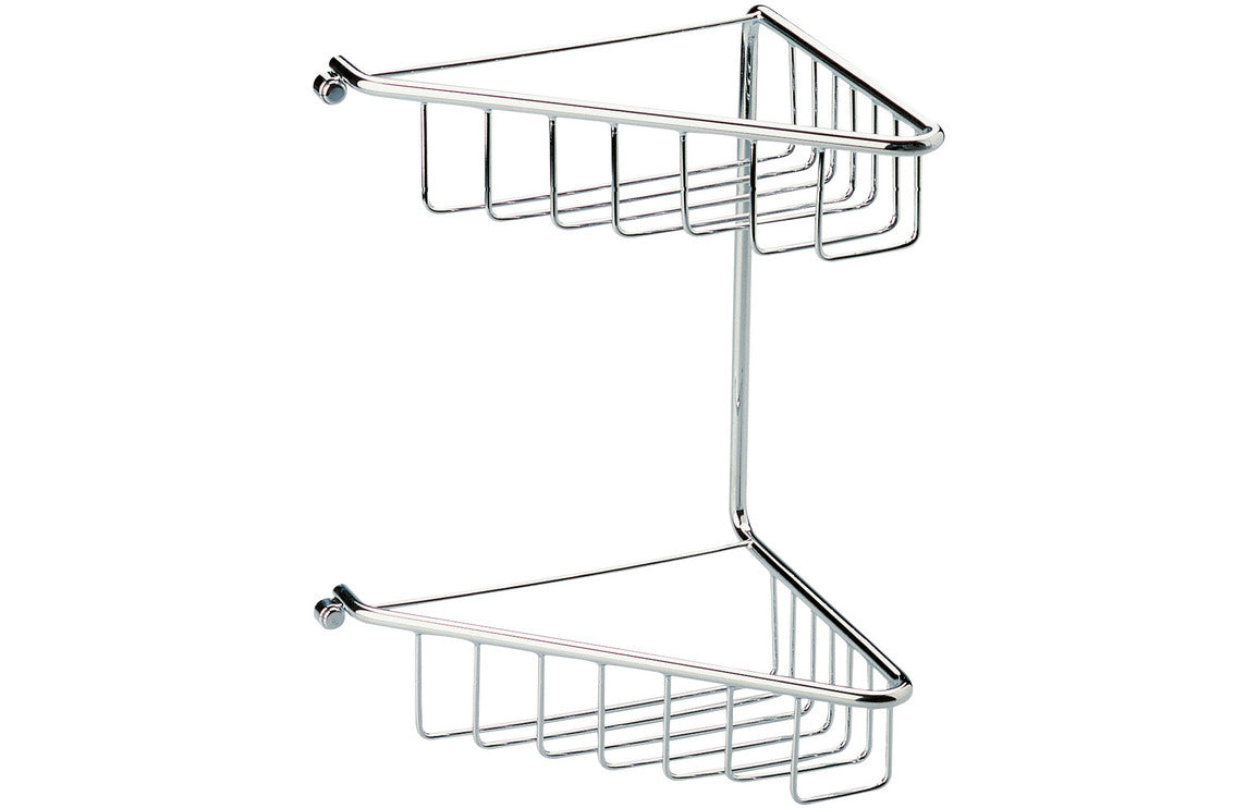 Elara 2-Tier Corner Shower Caddy - Chrome — Trade Superstore Online