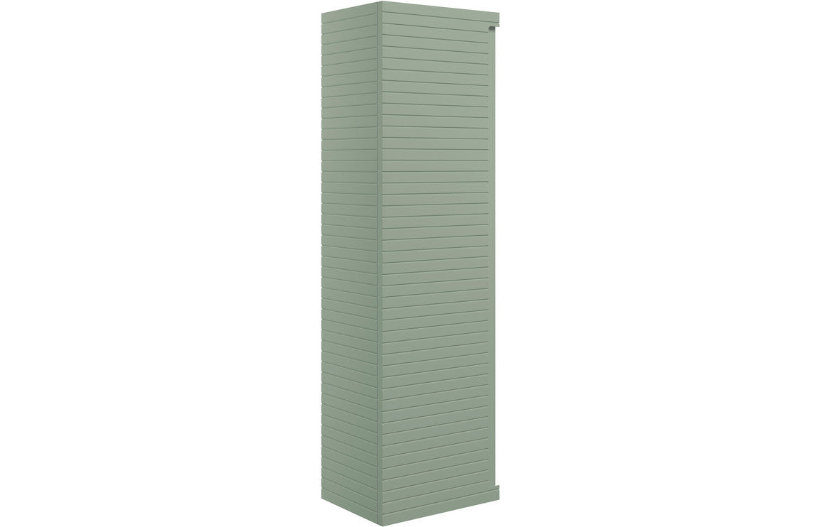 Parallel 350mm Wall Hung 1 Door Tall Unit - Matt Willow Green — Trade ...