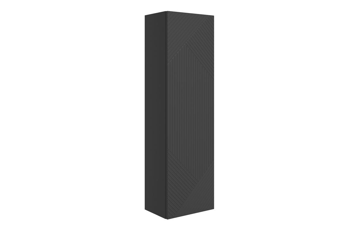 Vario 350mm Wall Hung 1 Door Tall Unit - Matt Graphite Grey — Trade ...