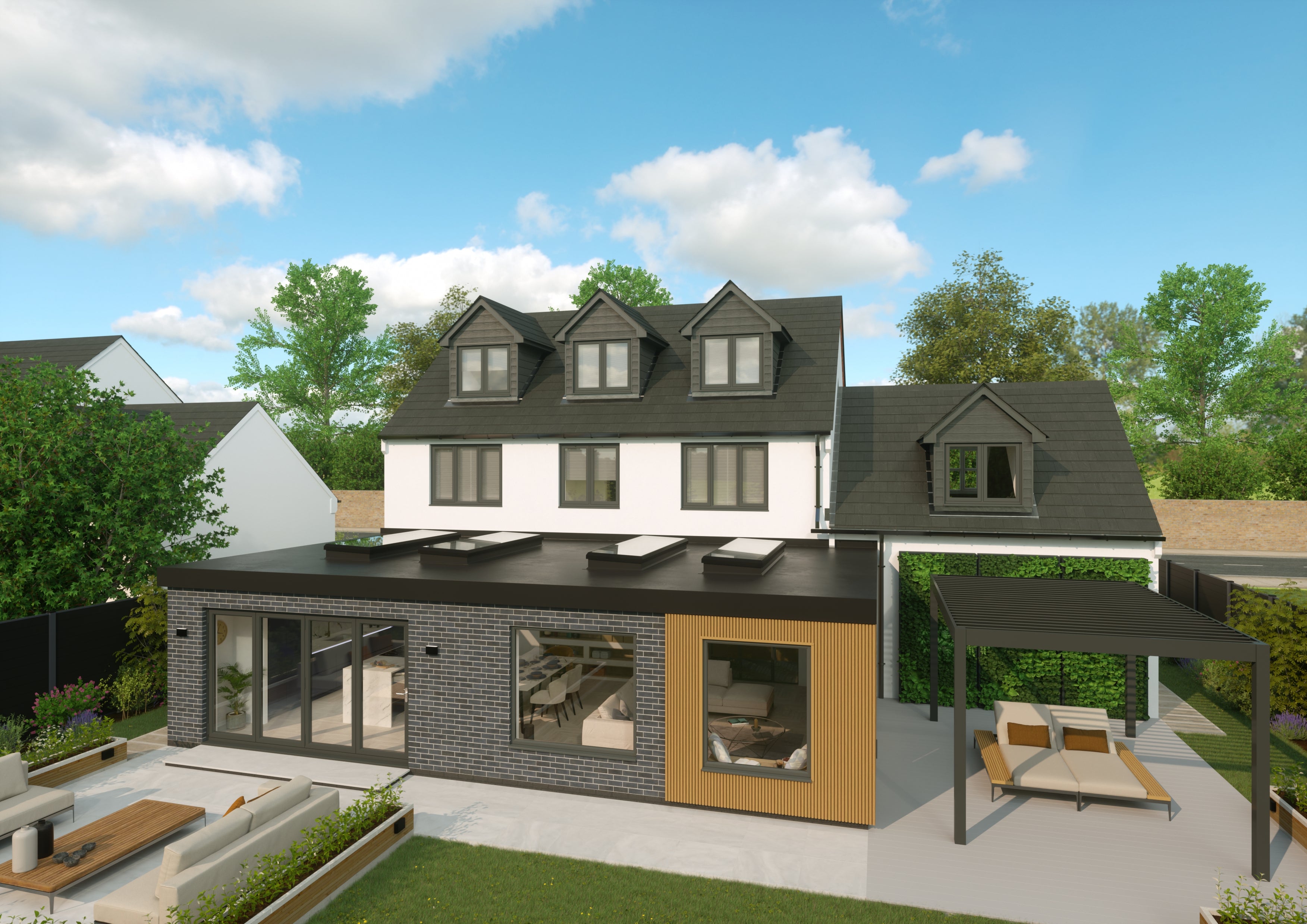 Coastline Horizontal Composite Cladding 203mm (5m length) - Anthracite ...