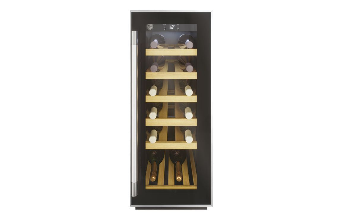 Hoover H500 HWCB 30 UK/N 30cm Wine Cooler - Black Glass & St/Steel ...