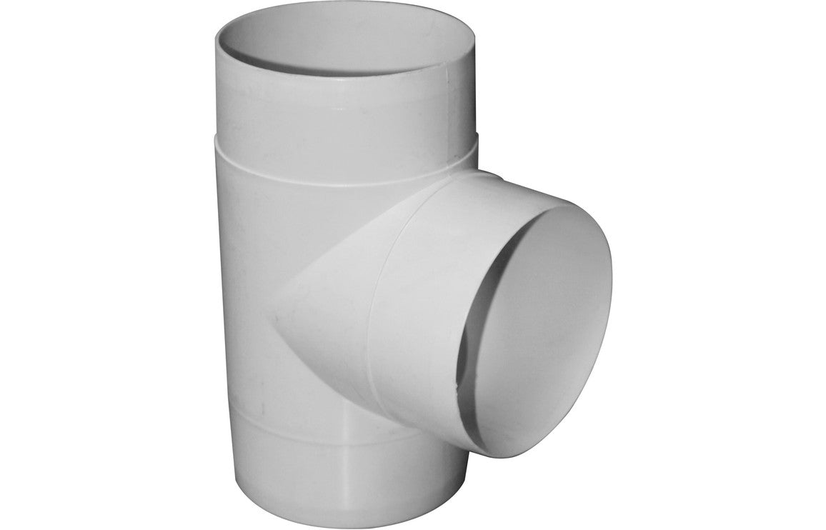 Manrose 150mm Round T-Piece Connector - White — Trade Superstore Online
