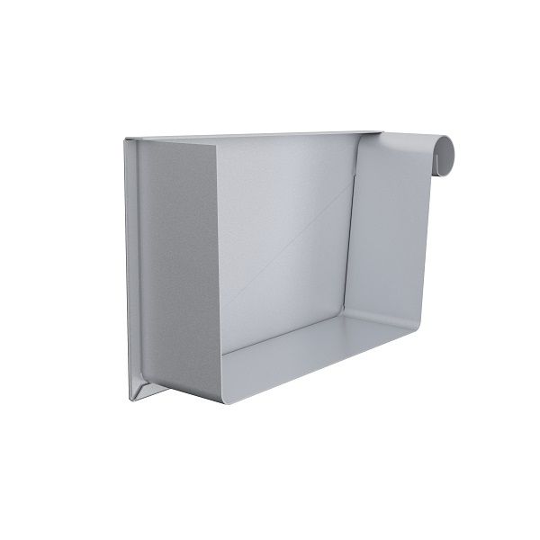 Lindab Magestic Galvanised Steel Right Hand Rectangular Stop End 140mm ...
