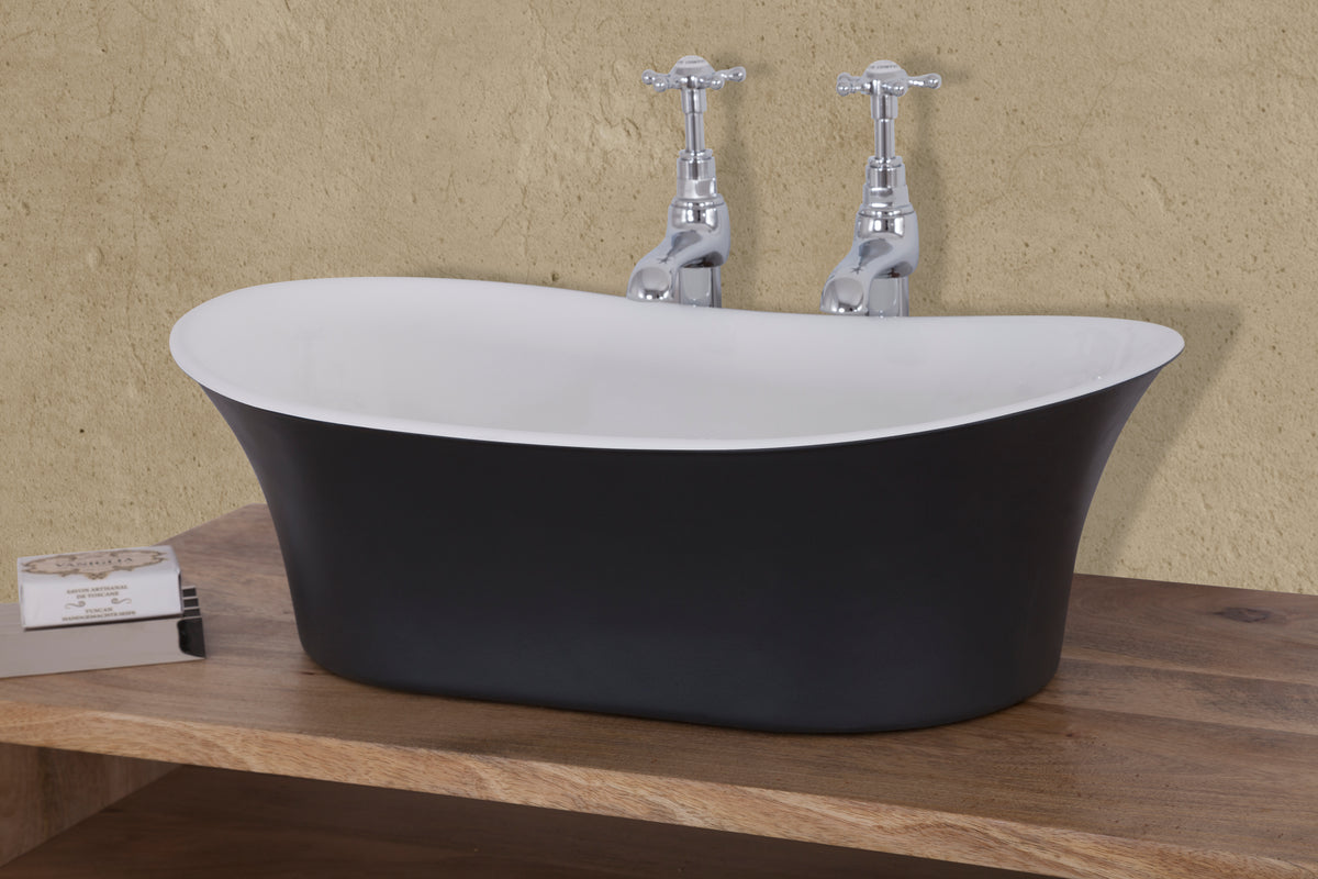 Hurlingham Painted Oval Cast Iron Basin 620x215 Countertop Basin ...