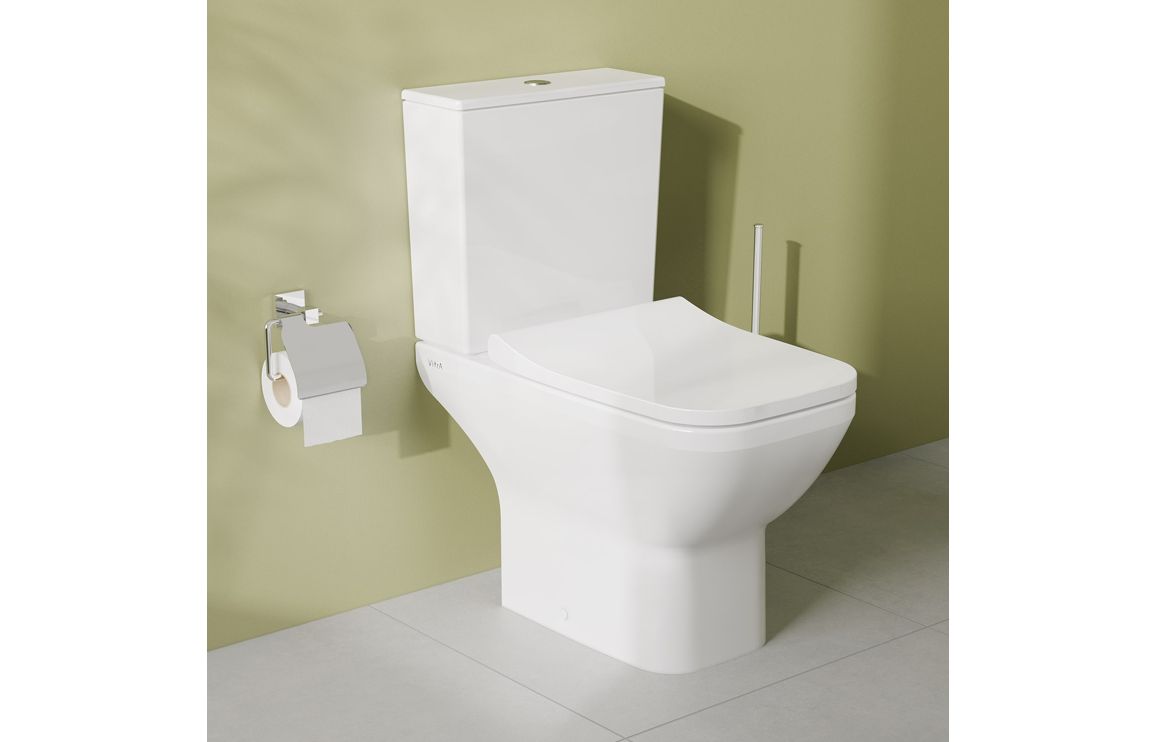 VitrA Integra Square Rimless Open Back Close Coupled Pan Only - White ...