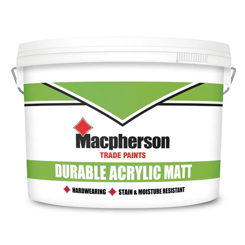 Macpherson Durable Acrylic Matt Brilliant White 10L — Trade Superstore ...