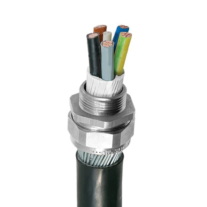 Armoured Cable Gland Pack Indoor BW63 C/W Locknut, Earth Tag+PVC Shrou ...