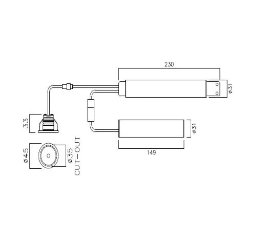 Bulkhead LED Recessed Circular Emergency Non Maintained 1W — Trade ...