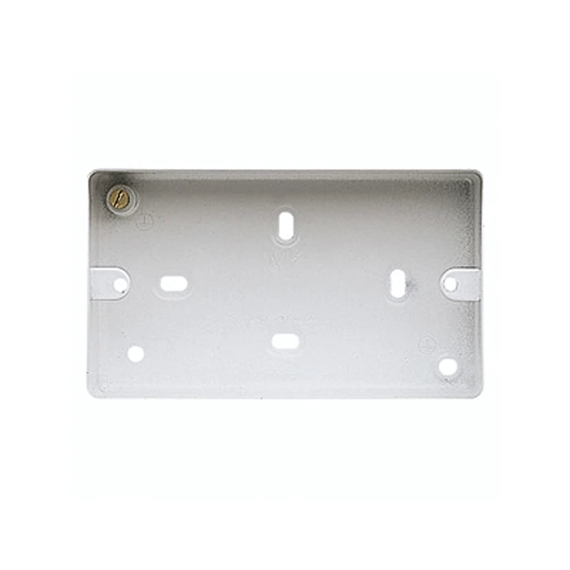 Box 2 Gang Surface Ko 86X146X48mm Metal White — Trade Superstore Online