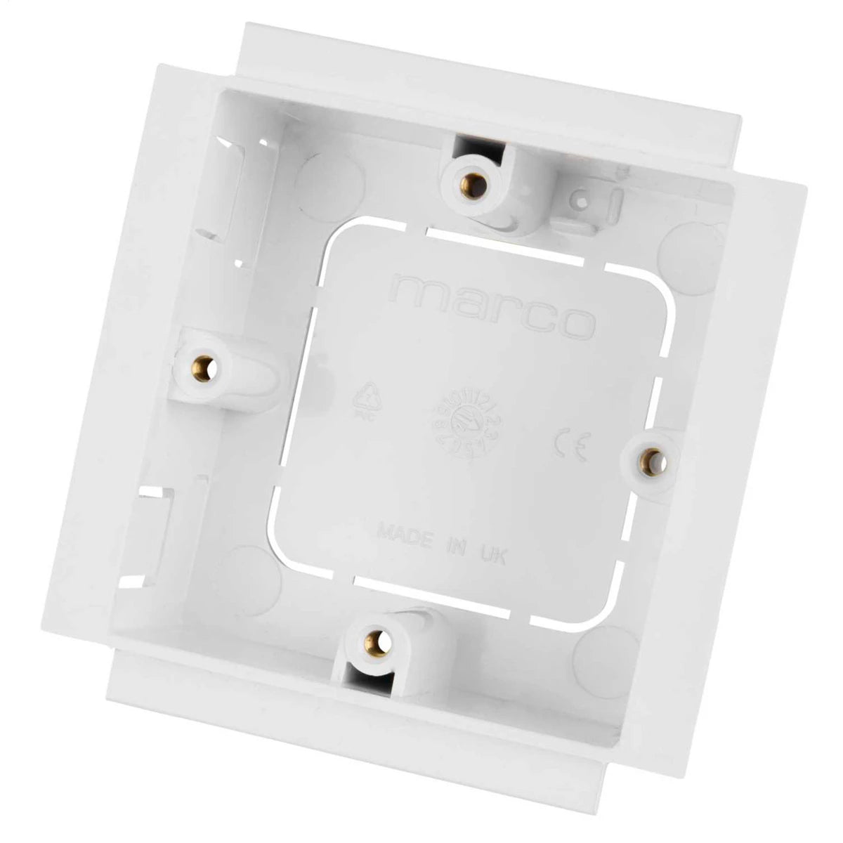 Socket Mounting Box 1 Gang 2 Pillar 35mm White — Trade Superstore Online