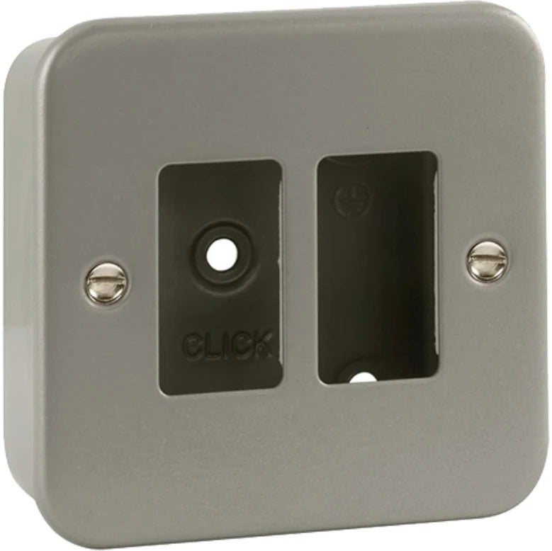 Front Plate 2 Gang Back Box Metalclad — Trade Superstore Online