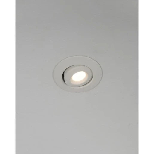 Mimas Mini Led 3W 3000K Tilt Downlight Ip65 White — Trade Superstore Online