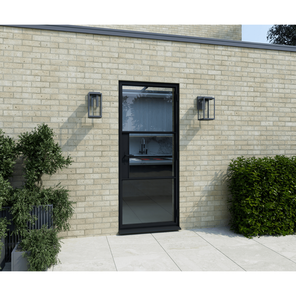 850mm - Black Heritage Aluminium Single Door — Trade Superstore Online