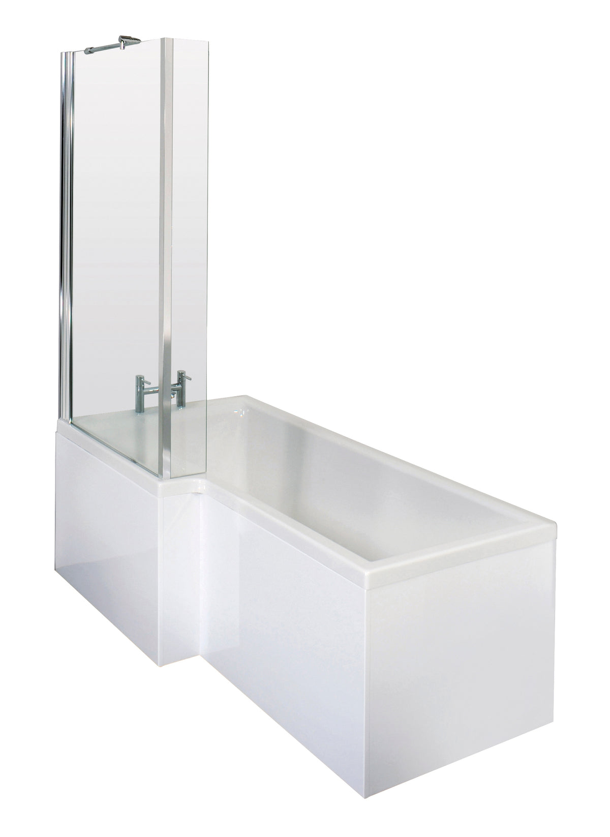 1700mm Left Hand Square Shower Bath Set — Trade Superstore Online