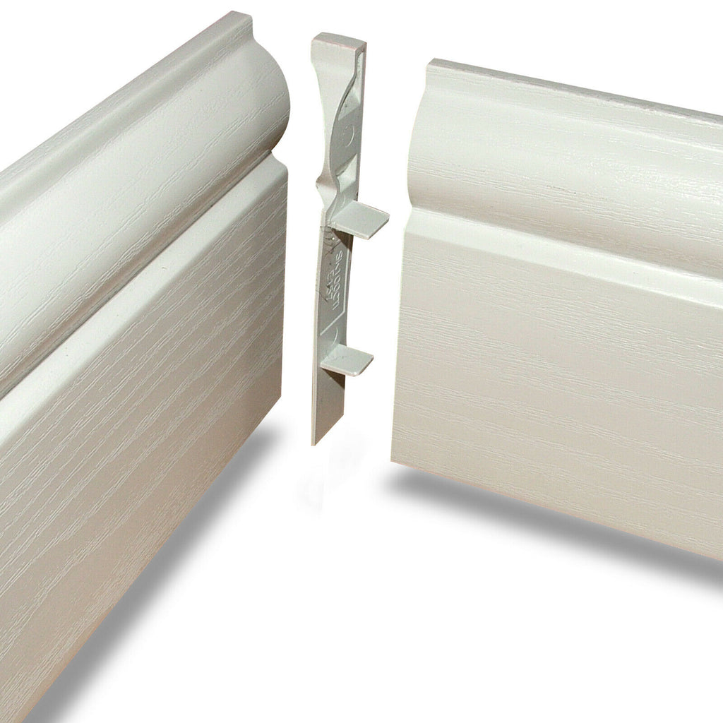 UPVC Plastic no maintenance Skirting Boards chamfered and ogee — Trade ...
