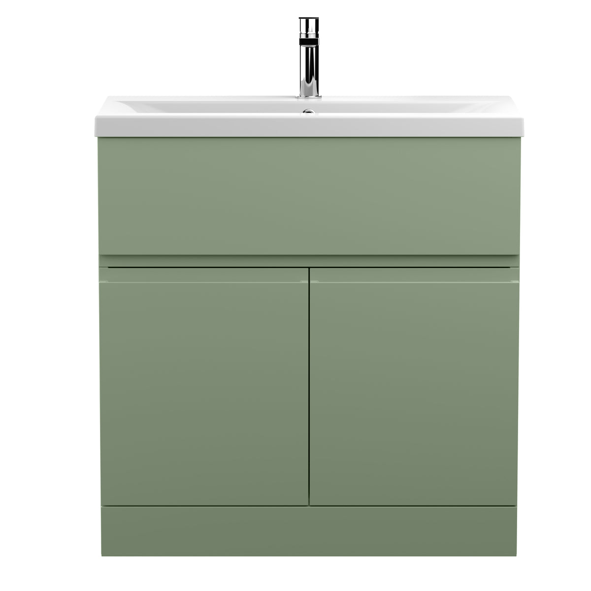 800mm Floor Standing 2 Door/Drawer Unit & Basin 1 — Trade Superstore Online